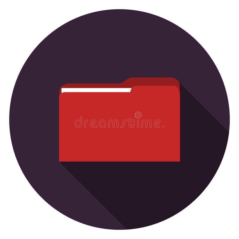 Folder Icon in Flat Design. Stock Illustration - Illustration of button ... Folder Icon in Flat Design. Stock Illustration - Illustration of button ...
