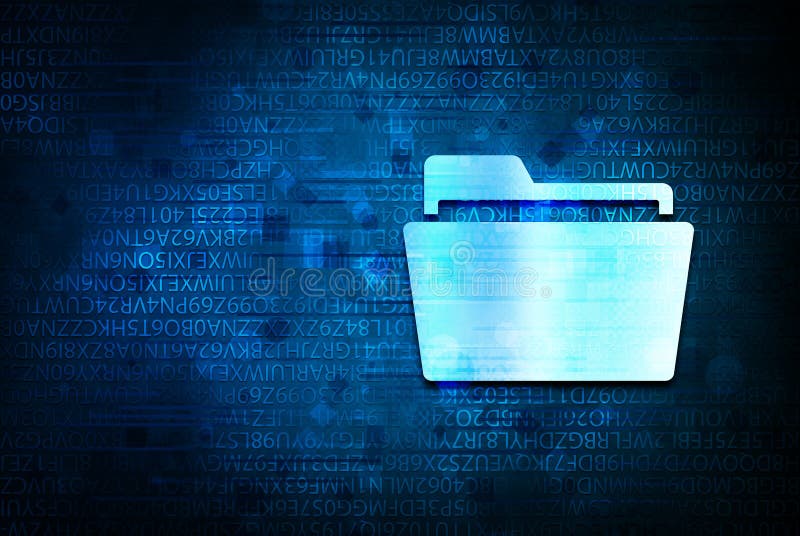 Folder Icon Abstract Blue Background Illustration Design Stock ...