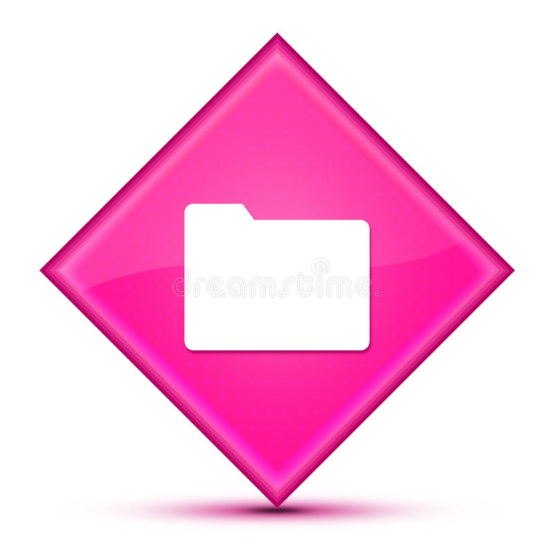 Folder Icon Isolated on Special Pink Diamond Button Illustration Stock ...
