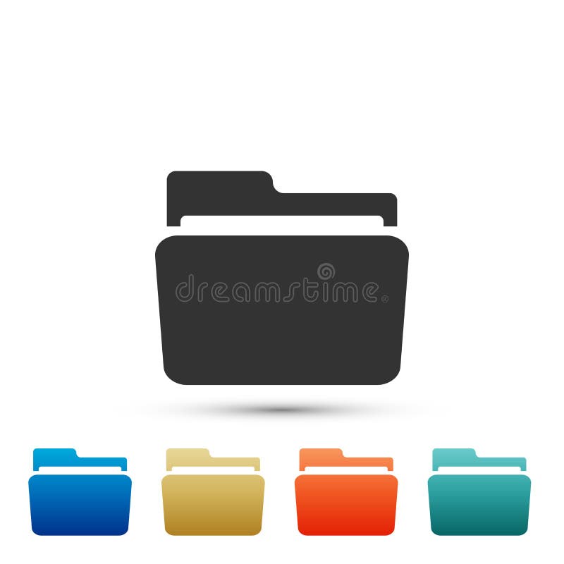 Solid color folder icons - klimeo