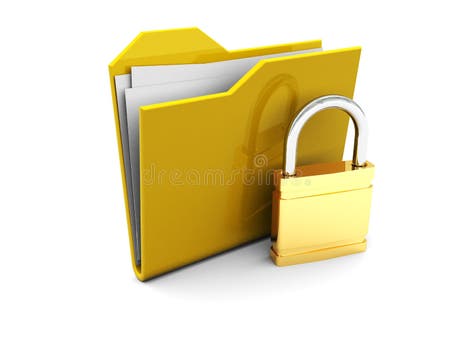 Folder icon and lock stock illustration. Illustration of lock - 9529772