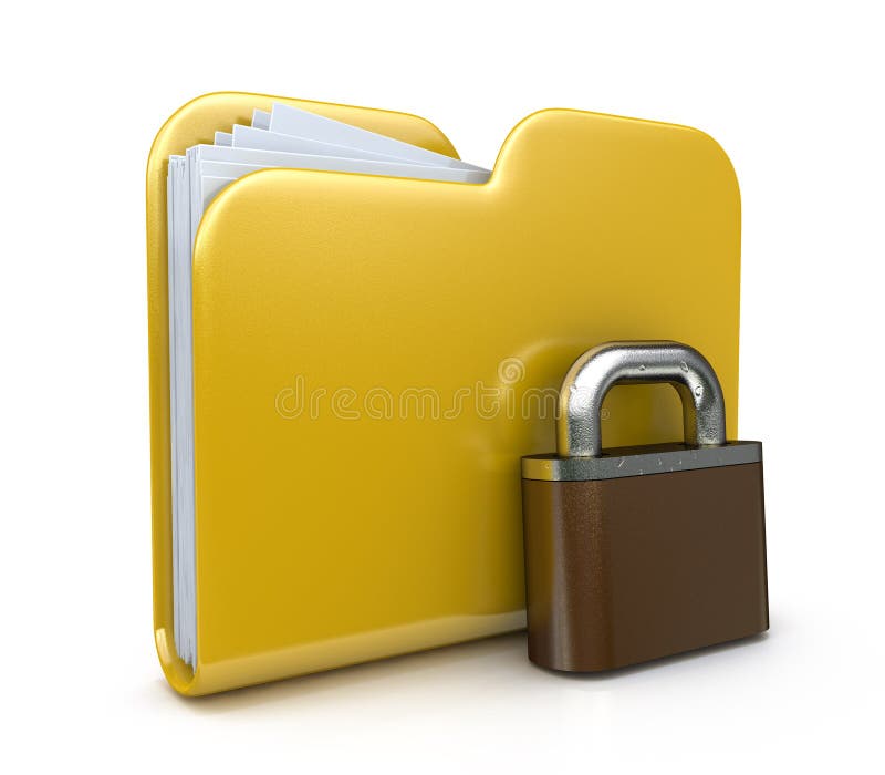 Folder icon and lock stock illustration. Illustration of privacy - 35278639