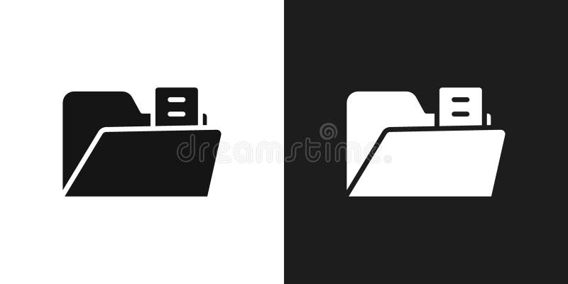 Folder Icon Logo Set Vector Stock Vector - Illustration of portfolio ...