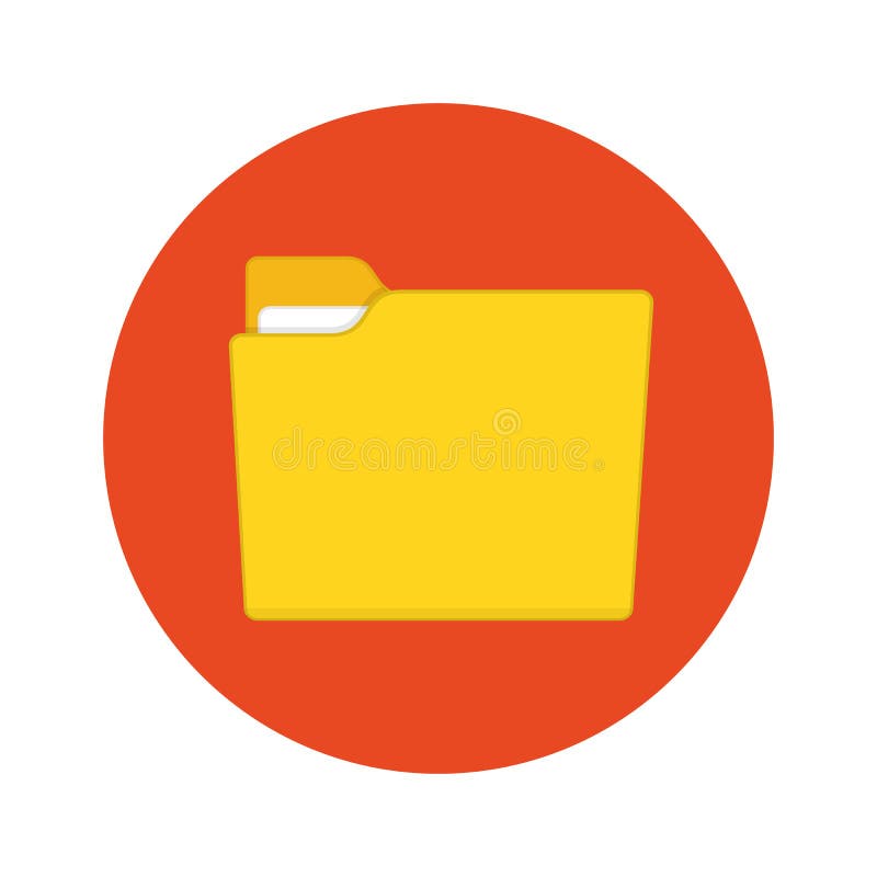 Folder Icon with Long Shadow. Stock Vector - Illustration of document ...