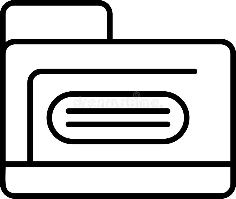 Folder Vector Icon Design stock illustration. Illustration of play ...