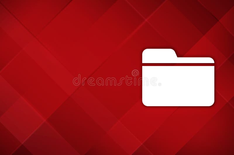 Folder Icon Modern Layout Design Abstract Red Background Illustration ...