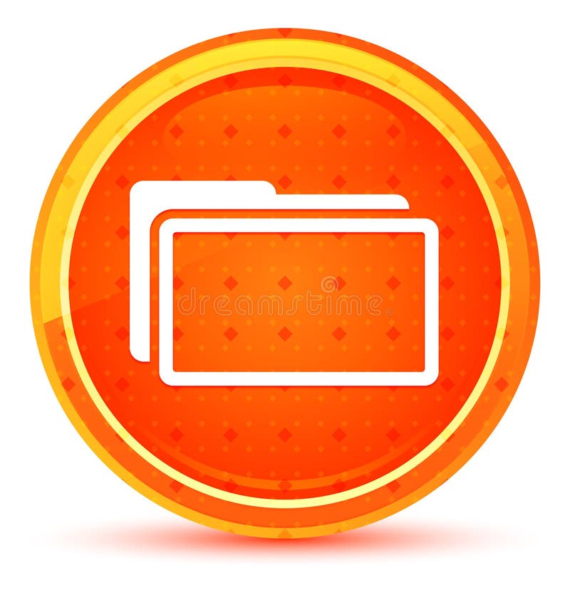 Folder Icon Natural Orange Round Button Stock Illustration ...