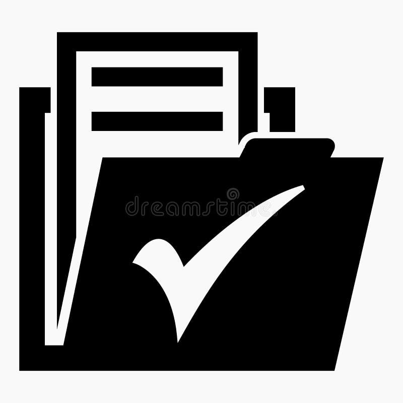 Folder Icon and Ok. Folder Selection Stock Vector - Illustration of ...