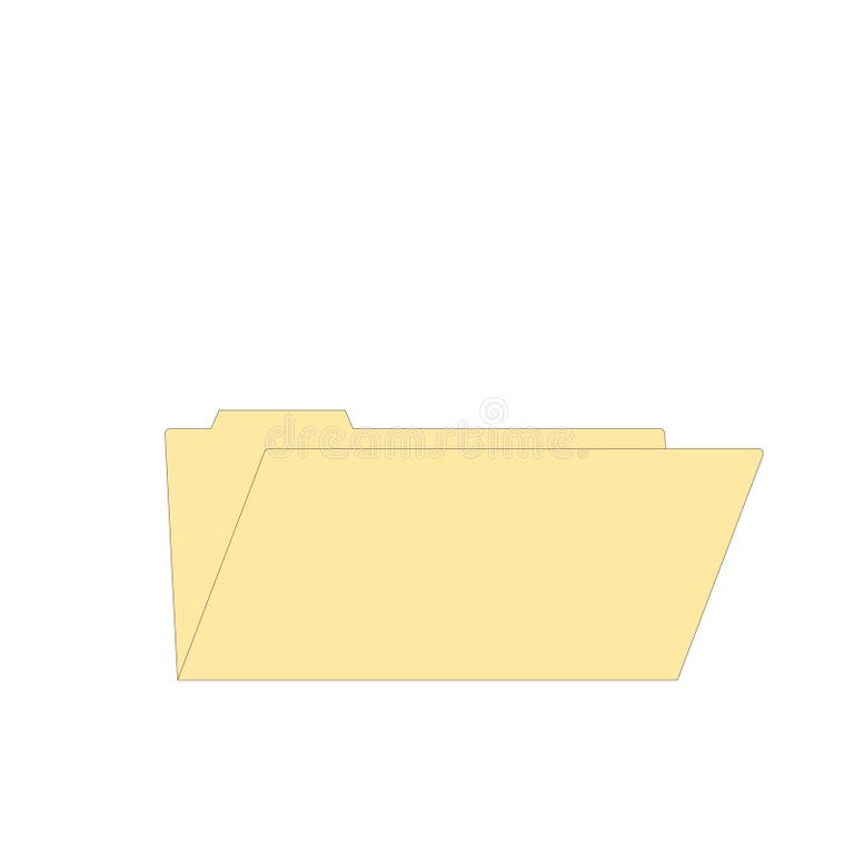 Folder Icon. Open Empty Binder Stock Vector - Illustration of line ...