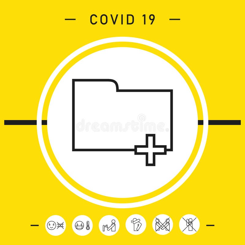 Folder Icon with Plus Sign - Add, Attach, Create a Folder or a New ...