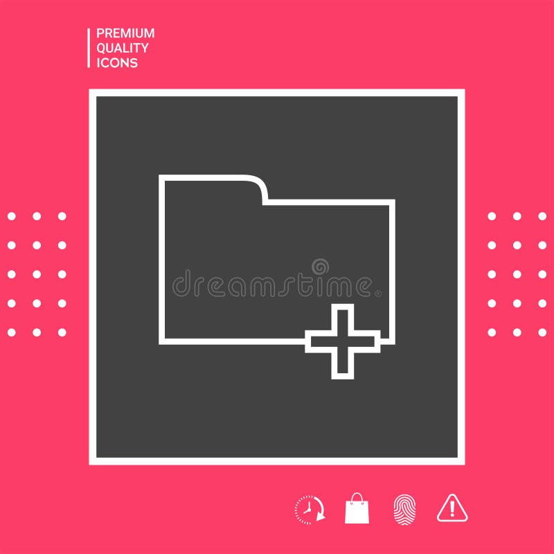 Folder Icon with Plus Sign - Add, Attach, Create a Folder or a New ... Folder Icon with Plus Sign - Add, Attach, Create a Folder or a New ...