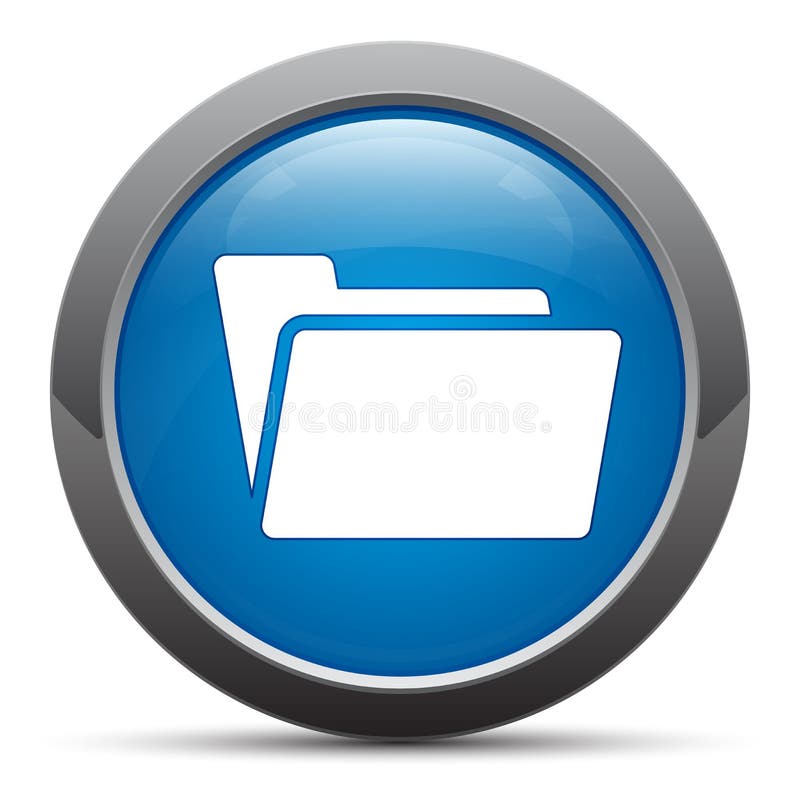 Folder Icon Premium Blue Round Button Vector Illustration Stock Vector ...