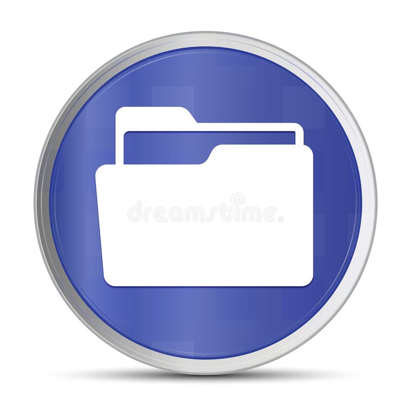 Folder Icon Premium Blue Round Button Vector Illustration Stock Vector ...