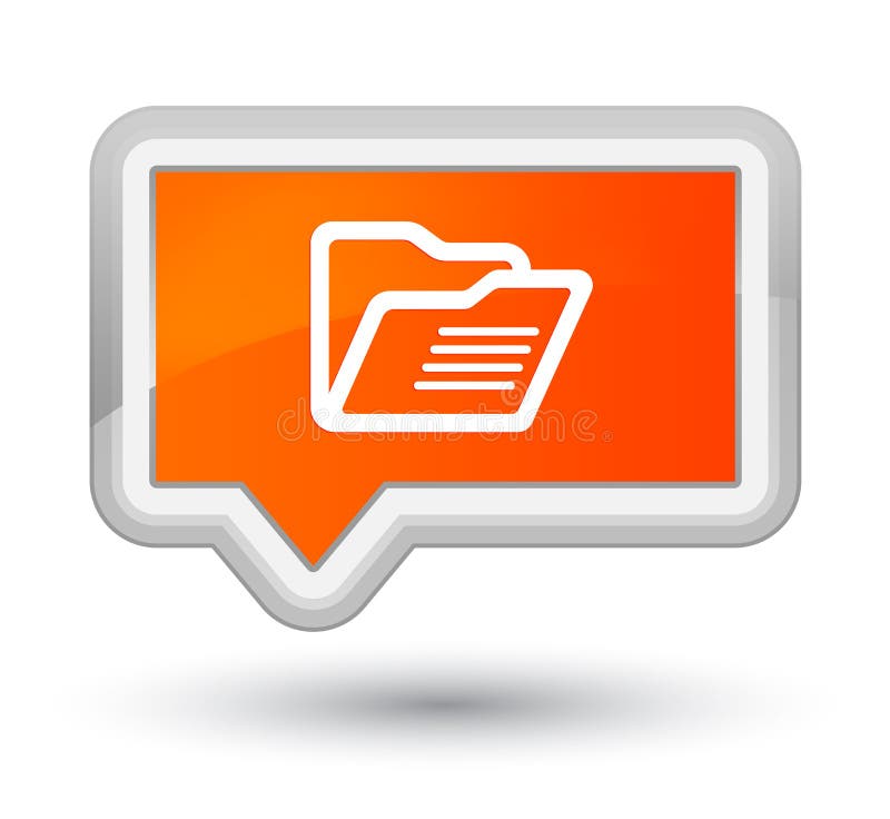 Folder Icon Prime Orange Banner Button Stock Illustration ...