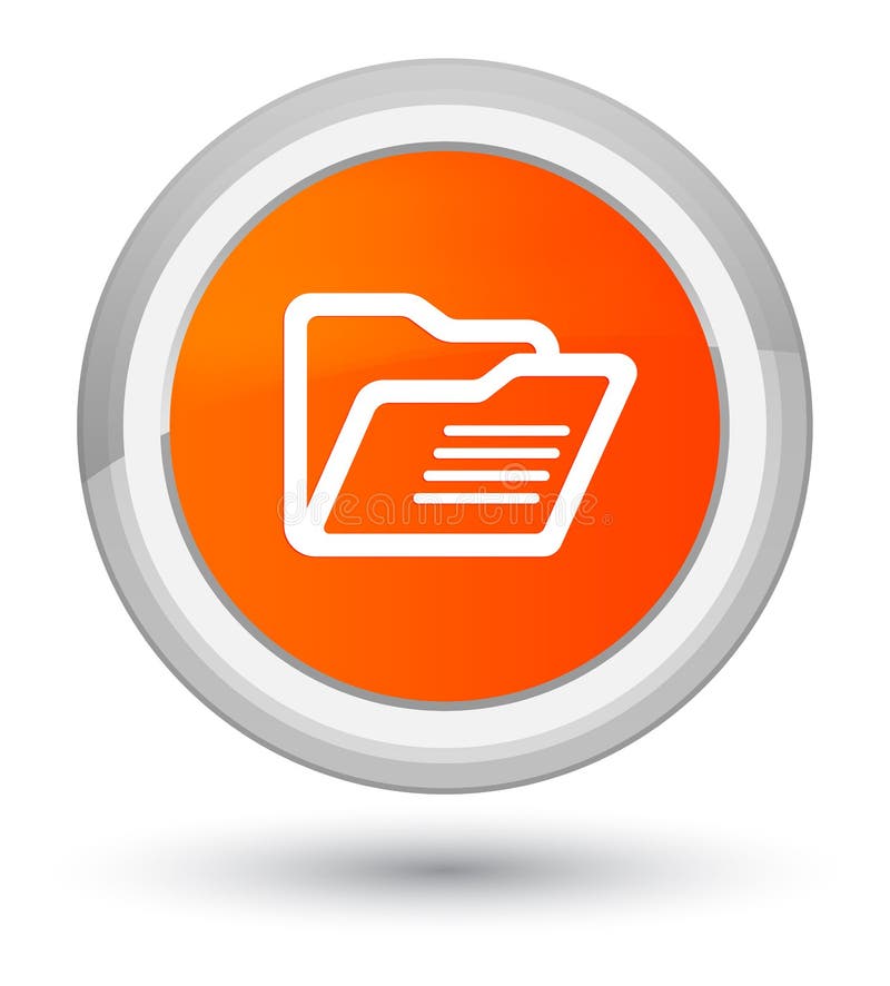Folder Icon Prime Orange Round Button Stock Illustration - Illustration ...