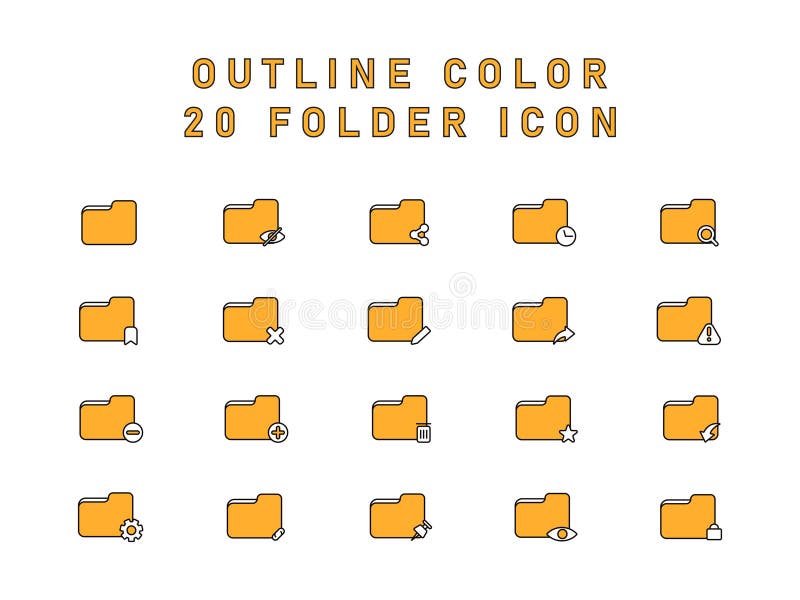 20 Collection of Folder Icon. Folder Search, Folder Danger, Folder Draf ...