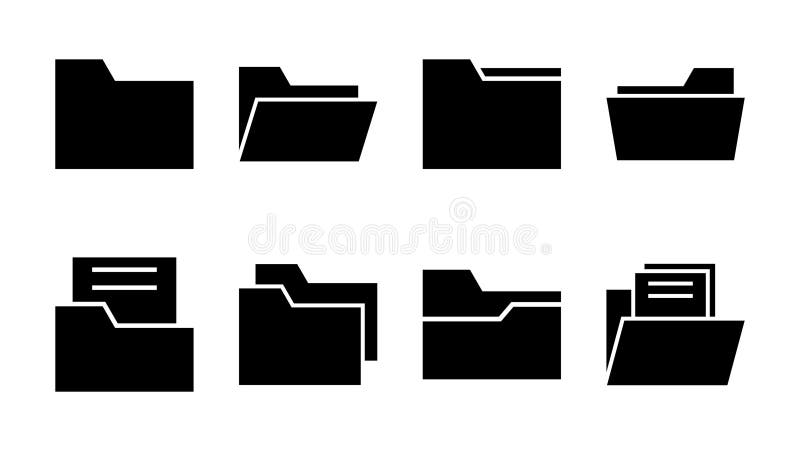 Folder Icon . Document Folder Icon Stock Vector - Illustration of ...