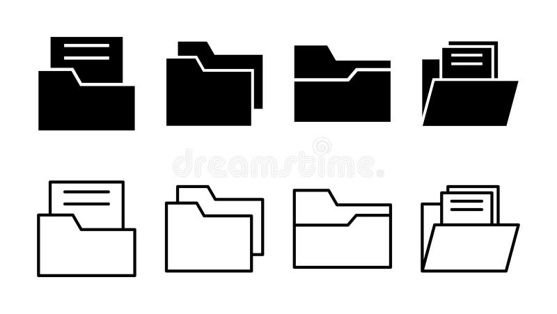 Folder Icon . Folder Vector Icon Stock Vector - Illustration of icon ...