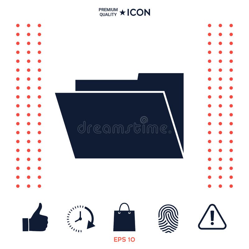 Folder icon symbol stock vector. Illustration of symbol - 117975094