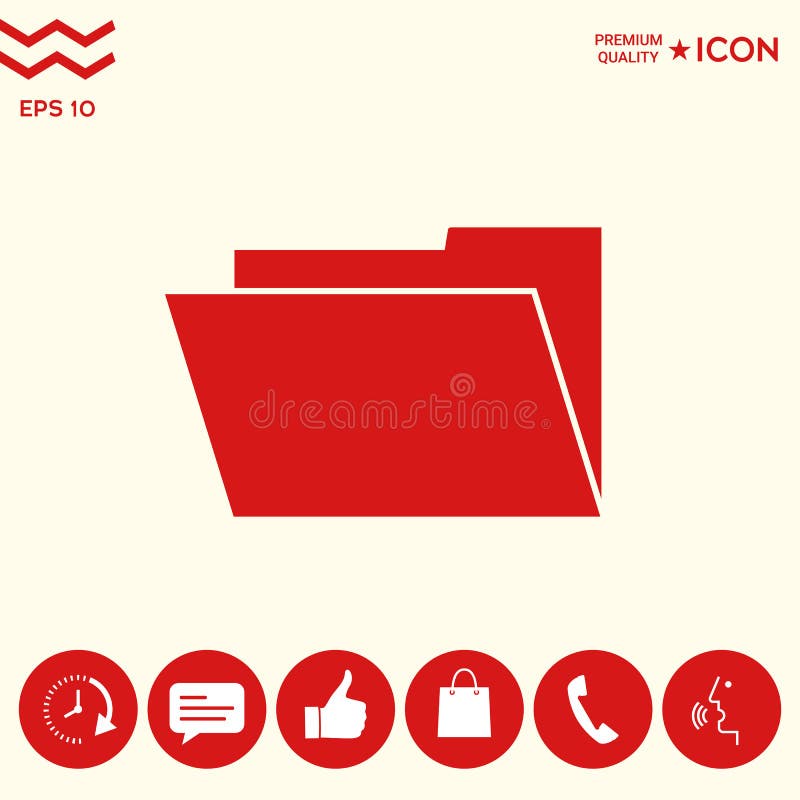 Folder icon symbol stock vector. Illustration of organize - 117982643