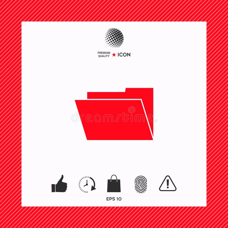 Folder icon symbol stock vector. Illustration of paper - 118012522