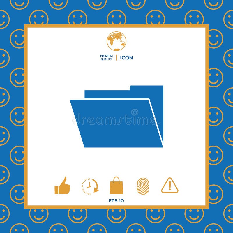 Folder icon symbol stock vector. Illustration of sign - 119015175