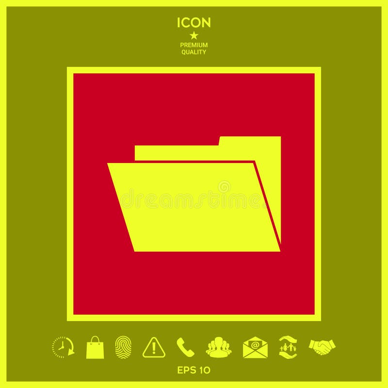 Folder icon symbol stock vector. Illustration of object - 119551086
