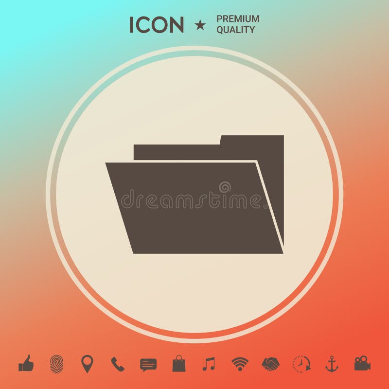 Folder icon symbol stock vector. Illustration of business - 120295249