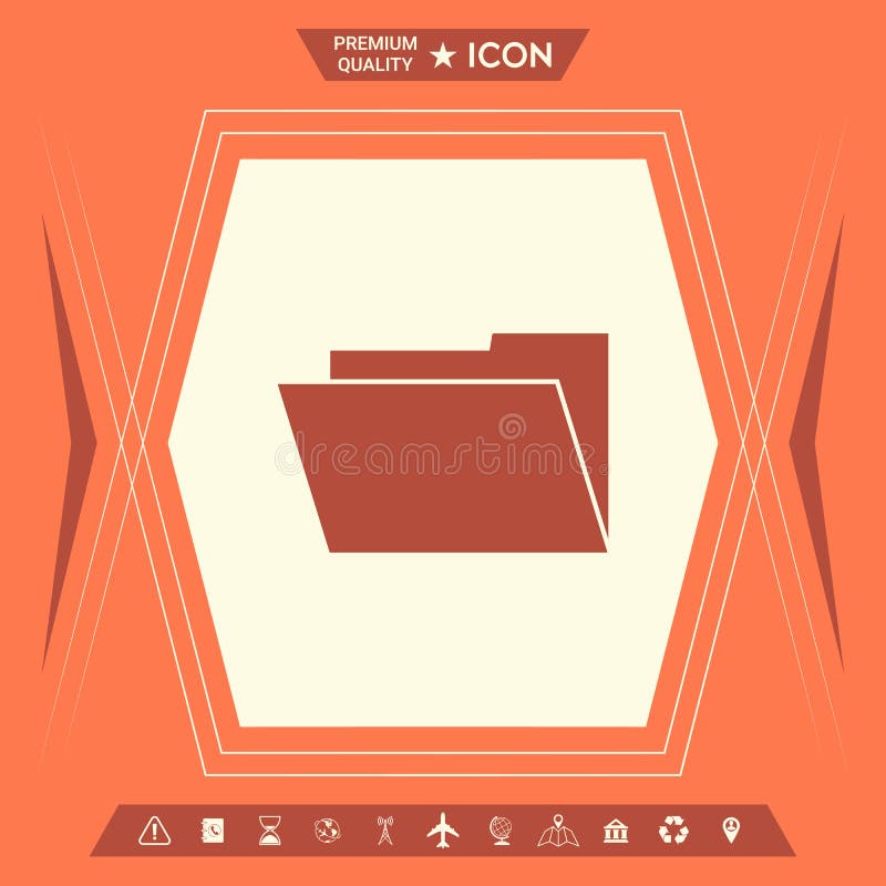 Folder icon symbol stock vector. Illustration of business - 124821636