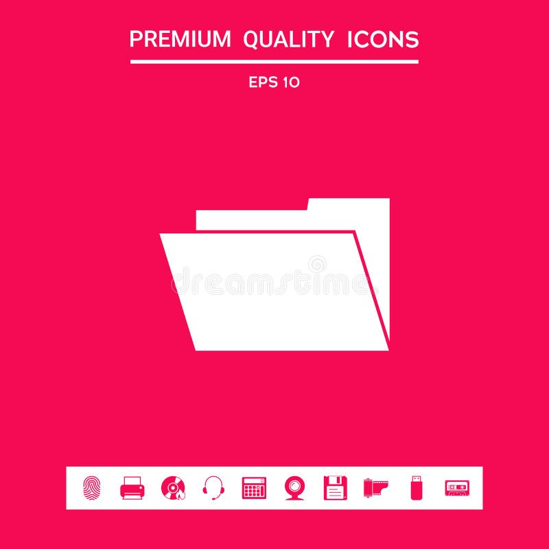 Folder Icon Symbol . Graphic Elements for Your Design Stock Vector ...
