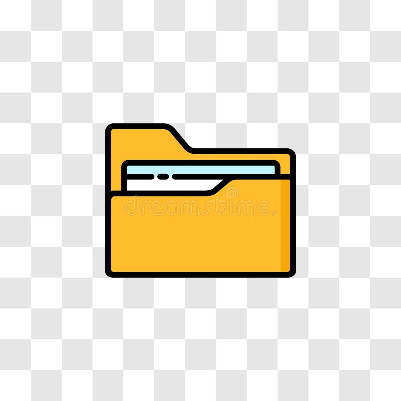 Folder Icon Simple Coloured, Cute Line Style Stock Vector ...