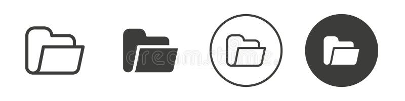 Folder Icon Simple Outline Vector Logo Stock Vector - Illustration of ...