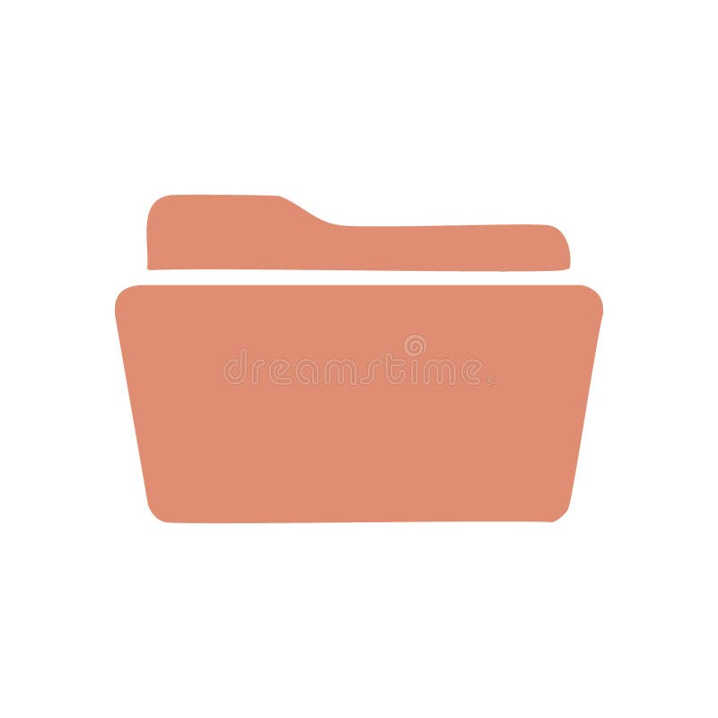 Folder Icon. Simple Folder Icon in Peach Color, Perfect for Website or ...