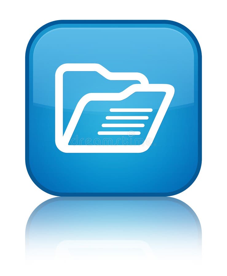 Folder Icon Special Cyan Blue Square Button Stock Illustration ...