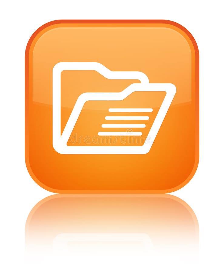 Folder Icon Special Orange Square Button Stock Illustration ...