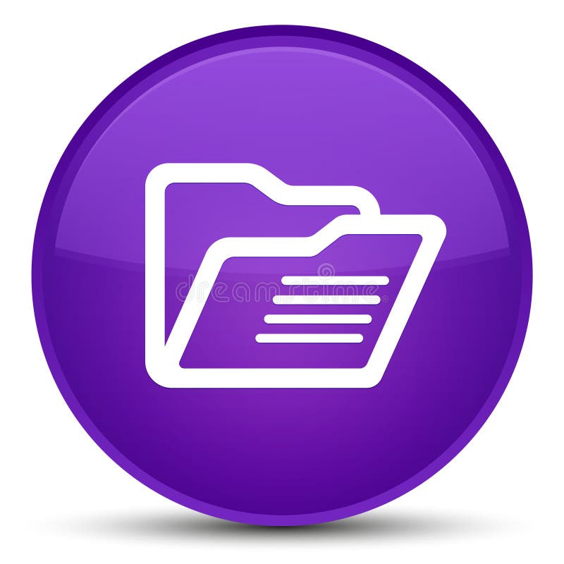 Folder Icon Special Purple Round Button Stock Illustration ...