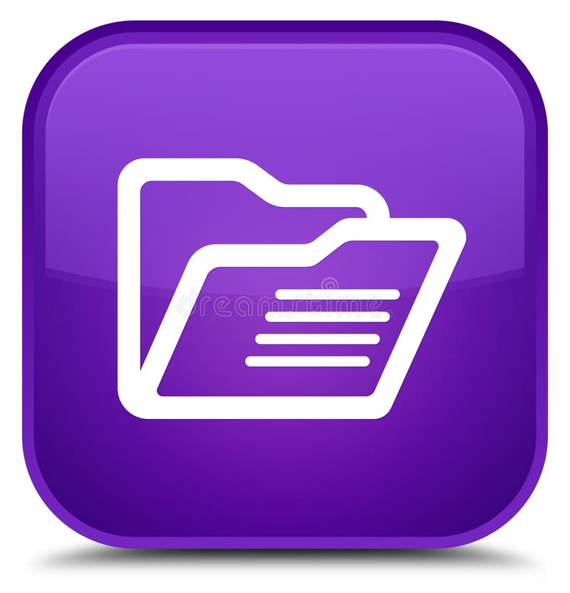 Folder Icon Special Purple Square Button Stock Illustration ...