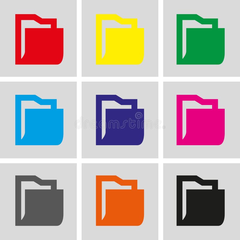 Folder Icon Stock Vector Illustration Flat Design Stock Vector ...