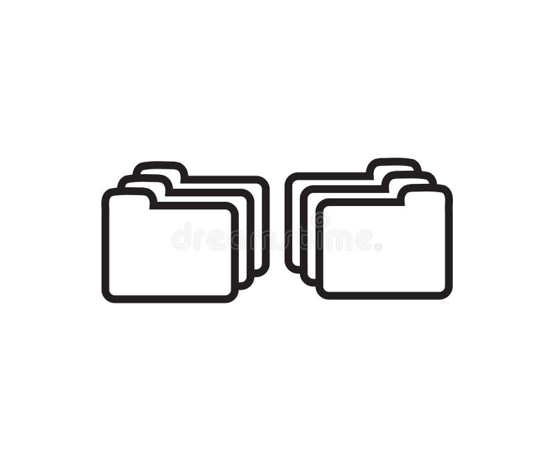 Folder Icon Symbol Office Storage Stock Vector - Illustration of ...