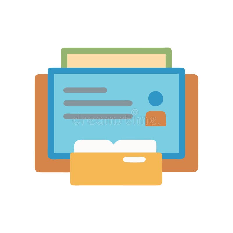 Folder Icon for Teaching Resources Stock Vector - Illustration of ...