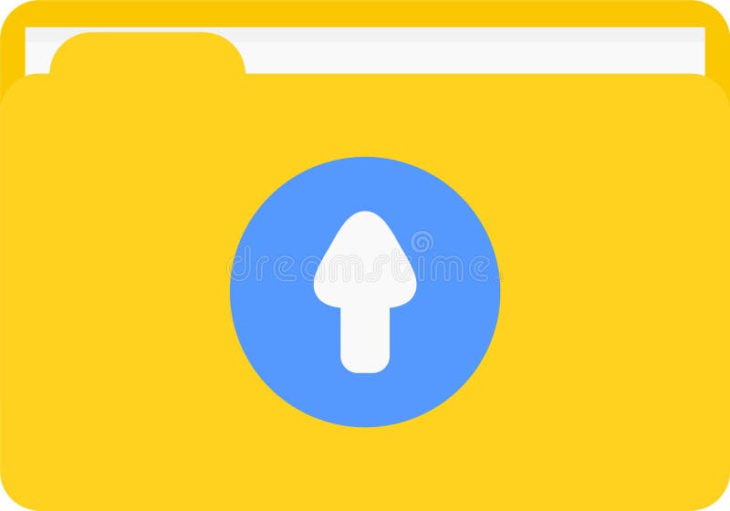 Folder Icon with Upload Sign. Folder with Upload Symbol. Stock Vector ...