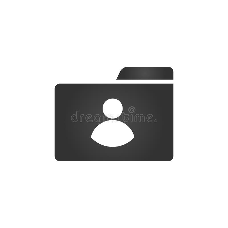 Folder Icon with List and Checkmark in Trendy Flat Style Isolated on ...