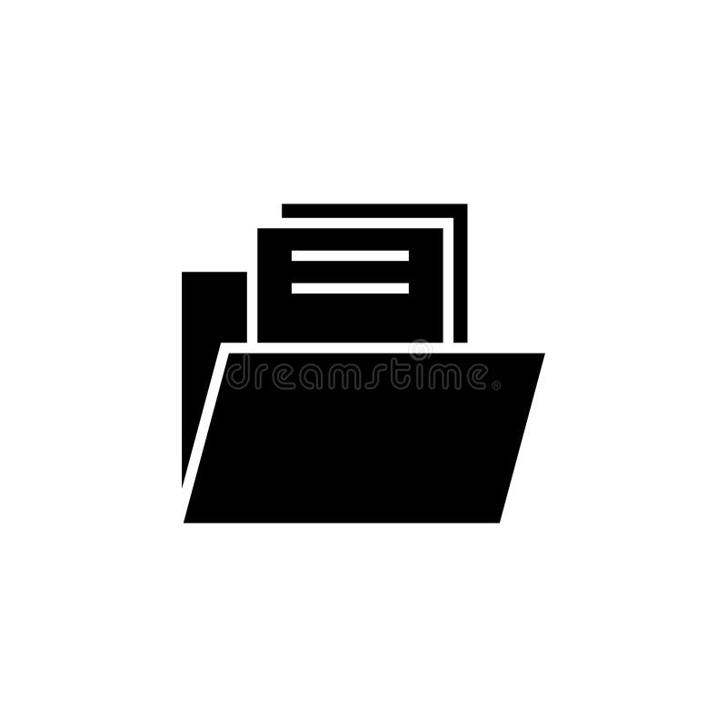Folder Icon . Document Folder Icon Stock Illustration - Illustration of ...