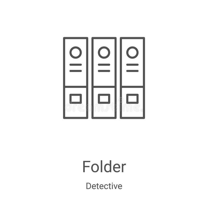 Detective Folder Icon with Character the Mascot Stock Vector ...