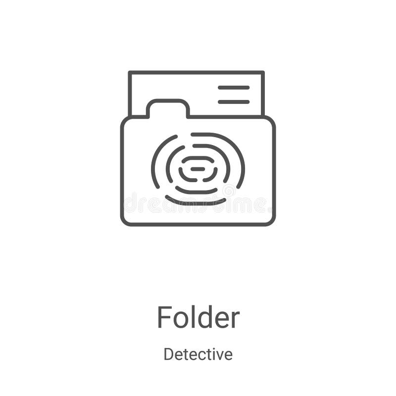Detective Folder Icon with Character the Mascot Stock Vector ...