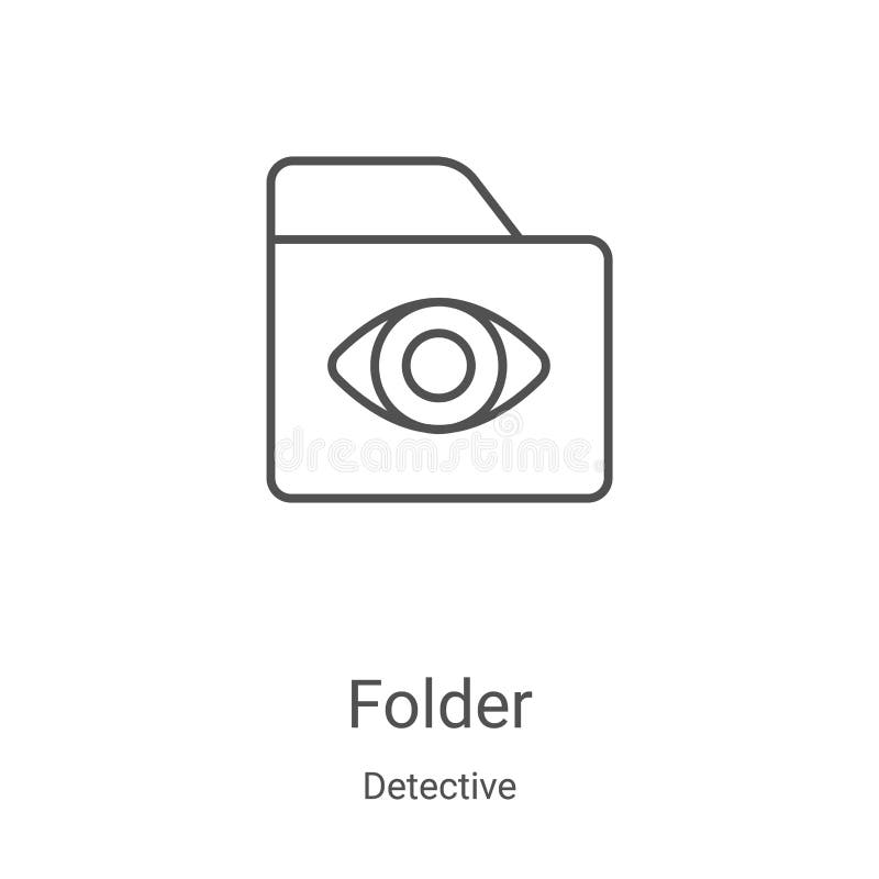 Detective Folder Icon with Character the Mascot Stock Vector ...