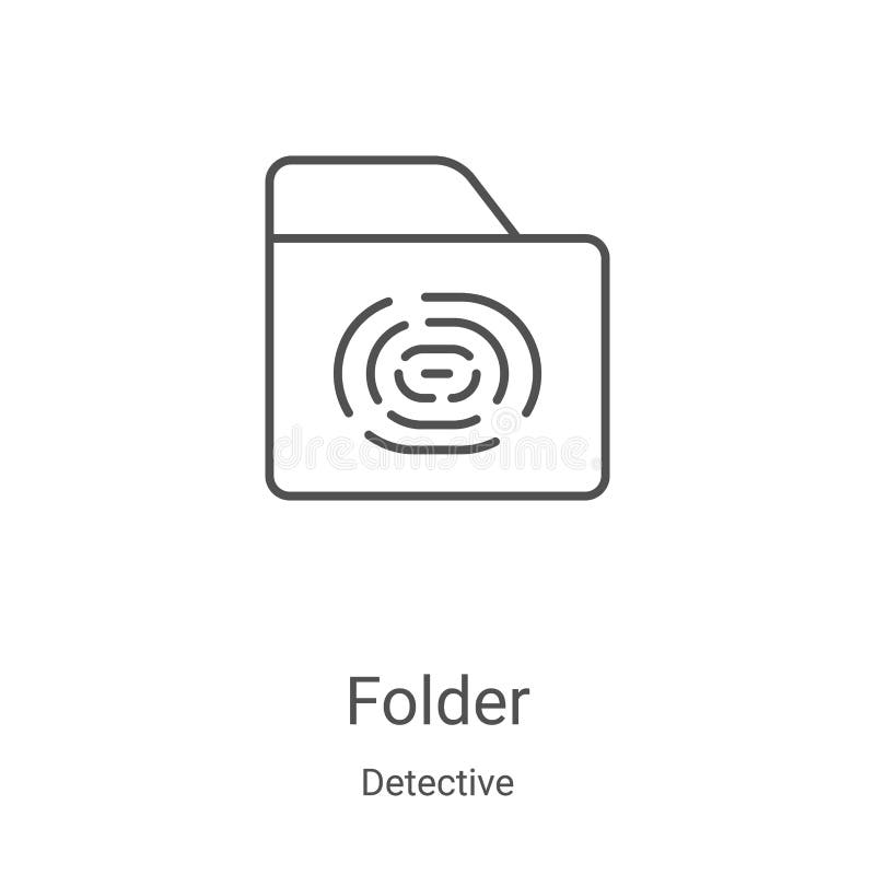 Detective Folder Icon with Character the Mascot Stock Vector ...