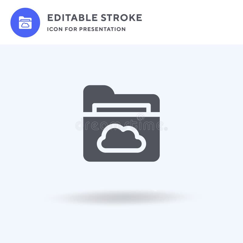 Folder Icon Vector, Filled Flat Sign, Solid Pictogram Isolated on White ...