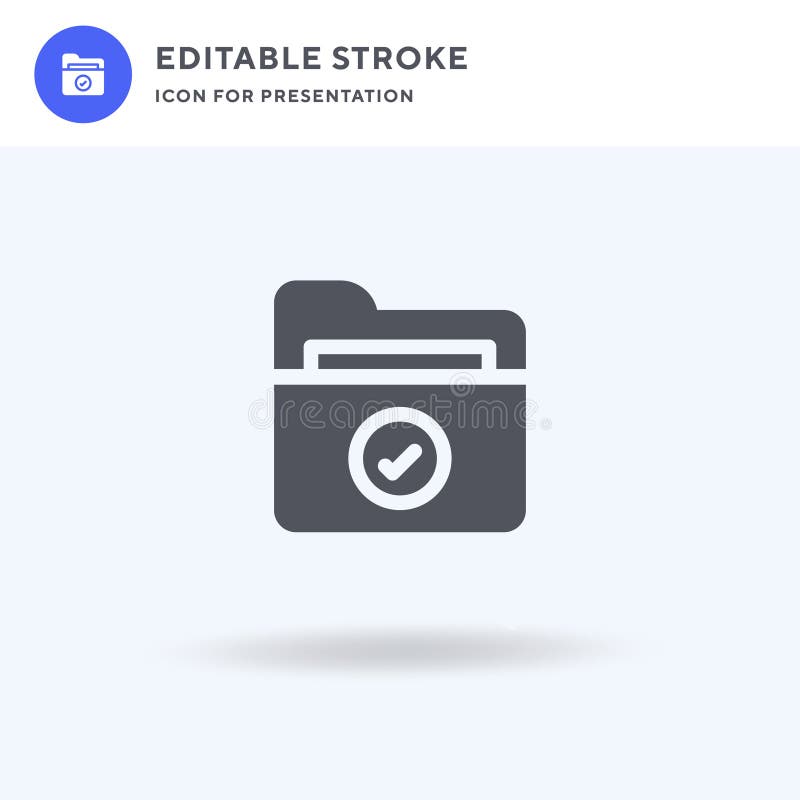 Folder Icon Vector, Filled Flat Sign, Solid Pictogram Isolated on White ...