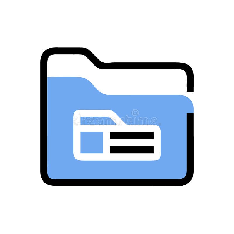 Folder Icon Vector Graphic Flat Style Stock Illustration - Illustration ...